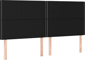 Box spring postel s matrací černá 200x200 cm textil 3136543