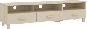 TV stolek HAMAR medově hnědý 158 x 40 x 40 cm masivní borovice 340472