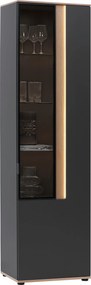 XXXLutz VITRÍNA, antracitová, 60,6/213,1/42 cm Dieter Knoll - Kredence a vitríny - 001770000712