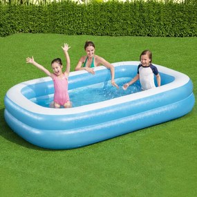 Bestway Rodinný obdélníkový nafukovací bazén 262x175x51cm modrý a bílý - Default Title