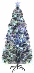 Předem osvětlený vánoční stromek se stojanem a LED 210 cm optické vlákno 242428