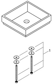 GROHE 3948100H - Umyvadlo CUBE 500 × 470 mm keramika/bílá