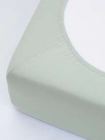 MK Lůžkoviny Jersey prostěradlo s elastanem Deluxe 220 × 200 cm – šedozelená