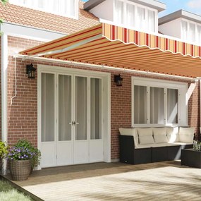 Stahovací markýza Žlutá a oranžová 600 × 300 cm 3331597