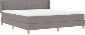 Postel s boxspringem s čelo Taupe 200 x 180 cm textil 3341311