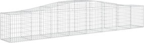 Klenuté gabionové koše 20 ks 400x50x60/80 cm pozinkované železo 3145940
