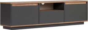 Antracitový TV stolek 160x42x30 cm Sentinel – Kalune Design