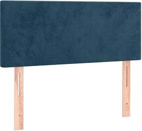 Box spring postel s matrací tmavě modrá 120x190 cm samet 3269829