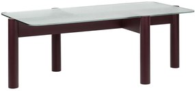 OnaDnes -20% noo.ma Skleněný konferenční stolek Kob s fialovou podnoží 116 x 61 cm
