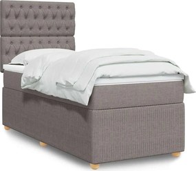 Box spring postel s matrací taupe 100 x 200 cm textil 3294278