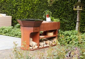 Barbecook | Gril na dřevo Barbecook Nestor Island Hnědá ocel | 14061143