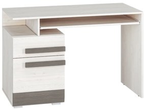 ML FURNITURE Psací stůl - BLANCO 11, sněžná borovice/new grey