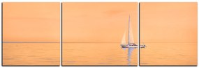 Obraz na plátně - Plachetnice na moři - panoráma 5248FC (120x40 cm)