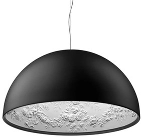 Flos Skygarden S1, matně černé závěsné svítidlo s vnitřním štukem, 1x105W E27, prům. 60cm