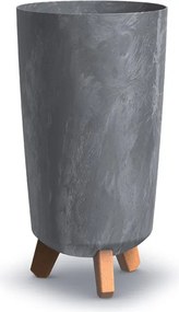 PRO Květináč GRACIA TUBUS SLIM BETON EFFECT 19,5 cm marengo