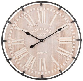 Nástěnné hodiny Old Town hnědé 60 cm (Clayre &amp; Eef)