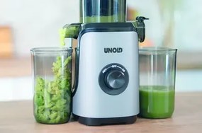 Unold Sam stříbrno-černá / Pomalý odšťavňovač / 200 W / 40-80 ot./min