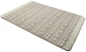 Tutumi Plyšový koberec 3D 120 x 170 cm - BERGEN béžový