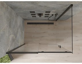 Mexen Omega sprchový kout 100x90cm, 8mm sklo, černý profil-čiré sklo, 825-100-090-70-00