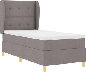Postel s boxspringem s čelo Taupe 190 x 90 cm textil 3340729