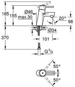 Grohe Concetto - Páková umyvadlová baterie, chrom 3224010E