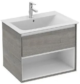 Ideal Standard Connect Air - Skříňka pod umyvadlo 60x44x52 cm, dekor šedý dub/bílá mat E0826PS