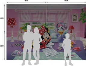 Dětská fototapeta na zed' Minnie a Daisy, Disney | 360 x 254 cm | DFTD 2229