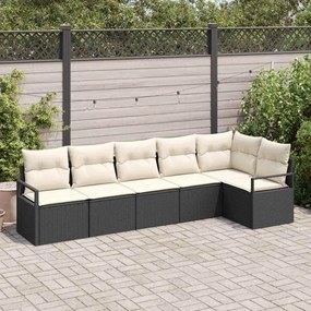 Set pohovek 6 ks Černá polyratan 3346397