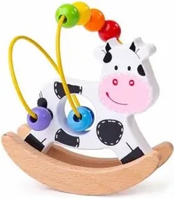 Bigjigs Baby Motorický labyrint houpačka kravička / od 1 roku