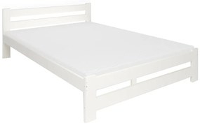 Postel z masivu EUREKA + pěnová matrace COMFORT 14 cm + rošt ZDARMA, 160x200, bílá