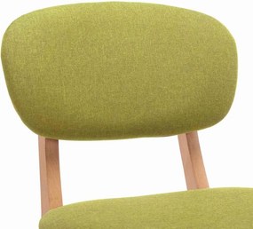 Barové židle 2 ks zelené textil 289372