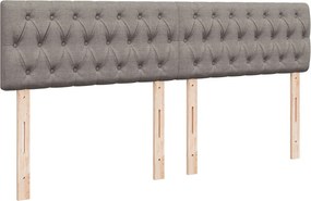 Box spring postel s matrací taupe 200x200 cm textil 3288306