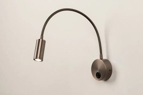 Nástěnné designové LED svítidlo s vypínačem Fibie Coffe Brown