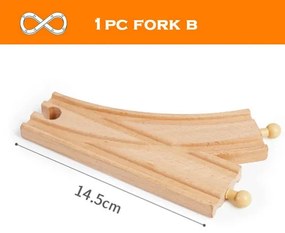 Rozšíření dřevěné trati (různé příslušenství) k elektrickému vláčku (31-39) Barva: 1pc fork b 14,5 cm