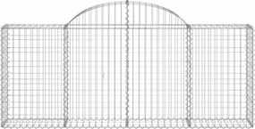 Klenuté gabionové koše 20ks 200x30x80/100 cm pozinkované železo 3146104