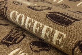 Protiskluzový koberec / běhoun Coffee 04 hnědý / béžový