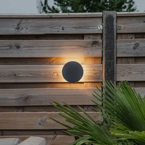 Designová nástěnná lampa šedá 16,5 cm vč. LED - Skyf