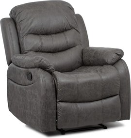 Polohovací křeslo, šedá, látka, TV-4086 GREY