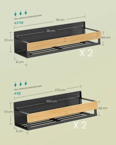 Sada kuchyňských polic KCS062BH01 (4 ks)