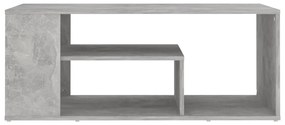 Konferenční stolek betonově šedý 100 x 50 x 40 cm dřevotříska - Default Title