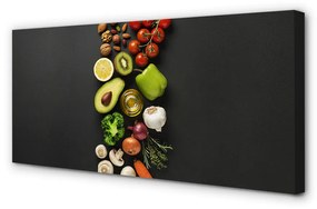Obrazy na plátně Citrón avokádo mrkev 125x50 cm