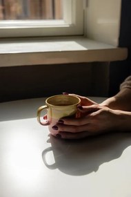 Hrnek Tuntu 0,35 l, růžovo-béžový
