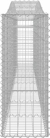 Klenuté gabionové koše 6 ks 400x30x80/100 cm pozinkované železo 3145817