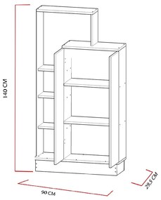 Designová víceúčelová skříň Gatland 140 cm bílá