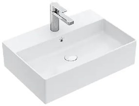 Villeroy & Boch Memento 2.0 - Umyvadlo na desku 600x420 mm, s přepadem, otvor pro baterii, CeramicPlus, alpská bílá 4A0760R1