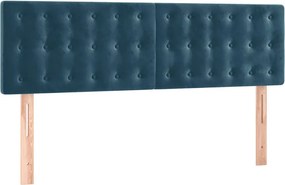 Box spring postel s matrací tmavě modrá 140x200 cm samet 3141549