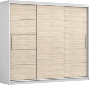 IDZ Šatní skříň ALBA II bez zrcadla, 250 cm Barva dřeva: Bílá + Sonoma