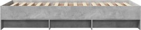 Rám postele betonově šedý 100 x 200 cm kompozitní dřevo 3295670