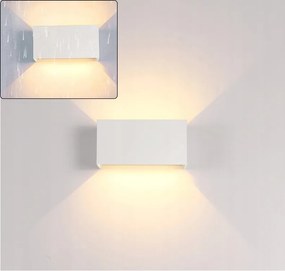 Nástěnná fasádní Led lampa Venkovní zahradní nástěnné svítidlo IP65 Nahoru Dolů 24W