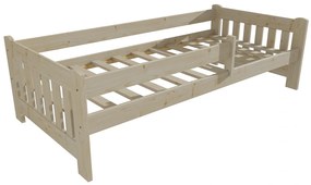 Dětská postel VERONIKA se zábranou "DP 022" (Barva dřeva: surové dřevo, Rozměr: 70 x 160 cm)